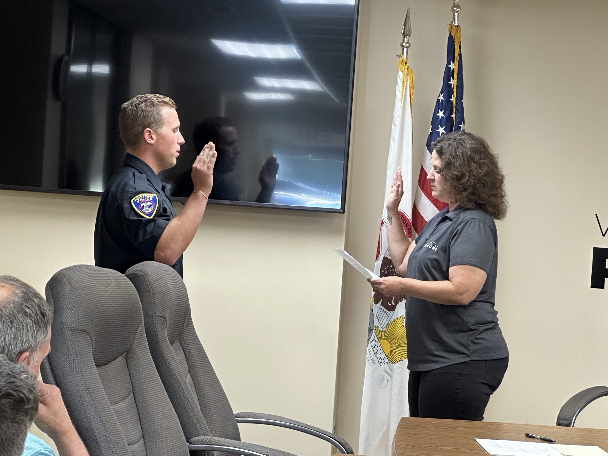 Peotone Swears-in Another New Officer; Watch Out Speeders - The Vedette