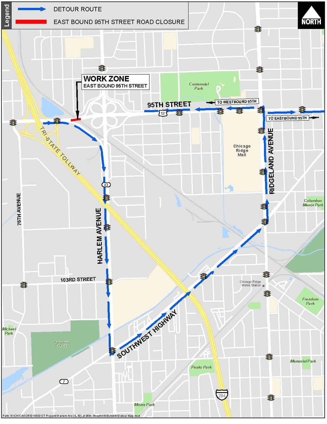 Road work to begin on Harlem Avenue and 95th Street - Southwest ...
