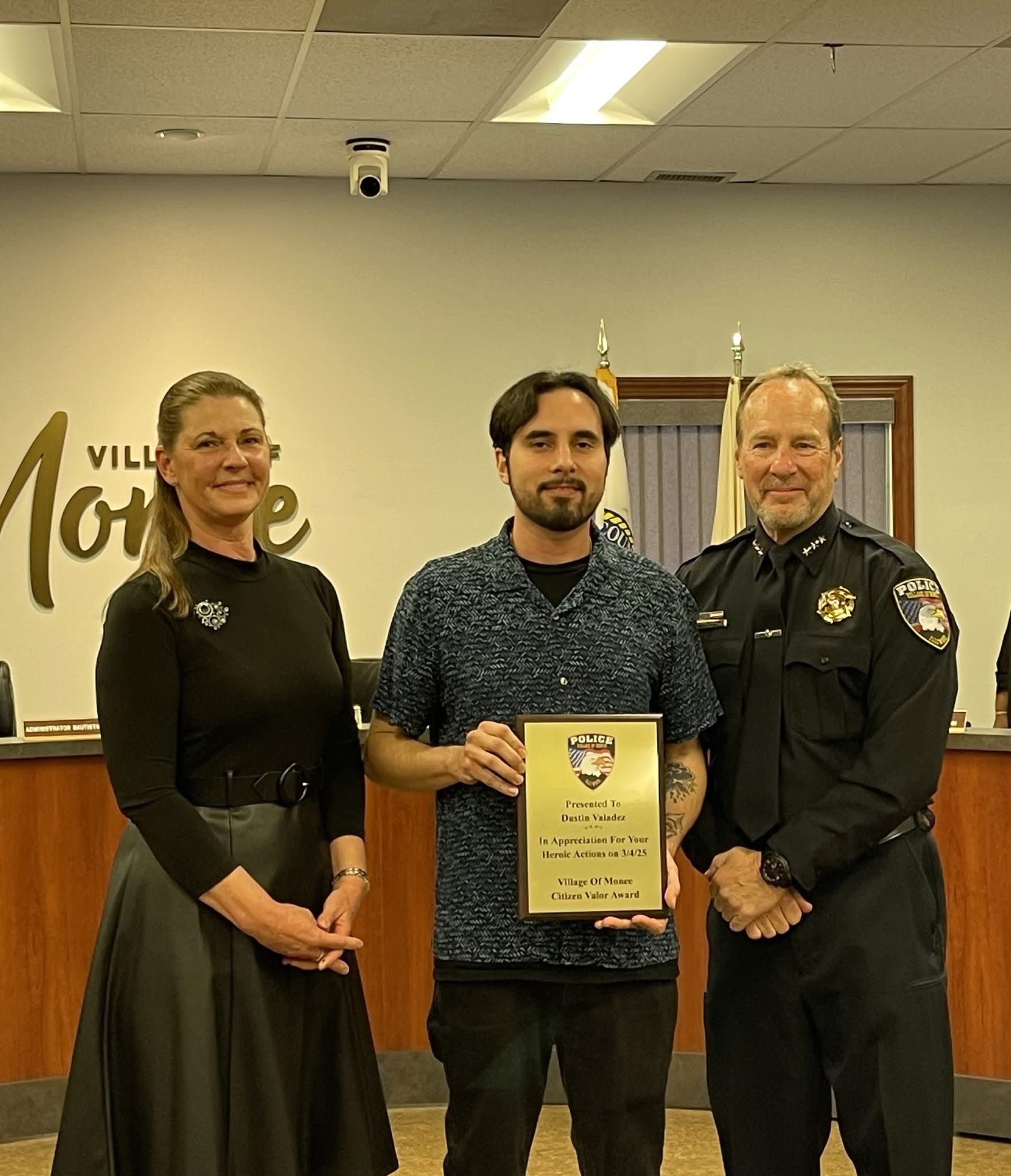 Monee Recognizes a Hero - The Vedette