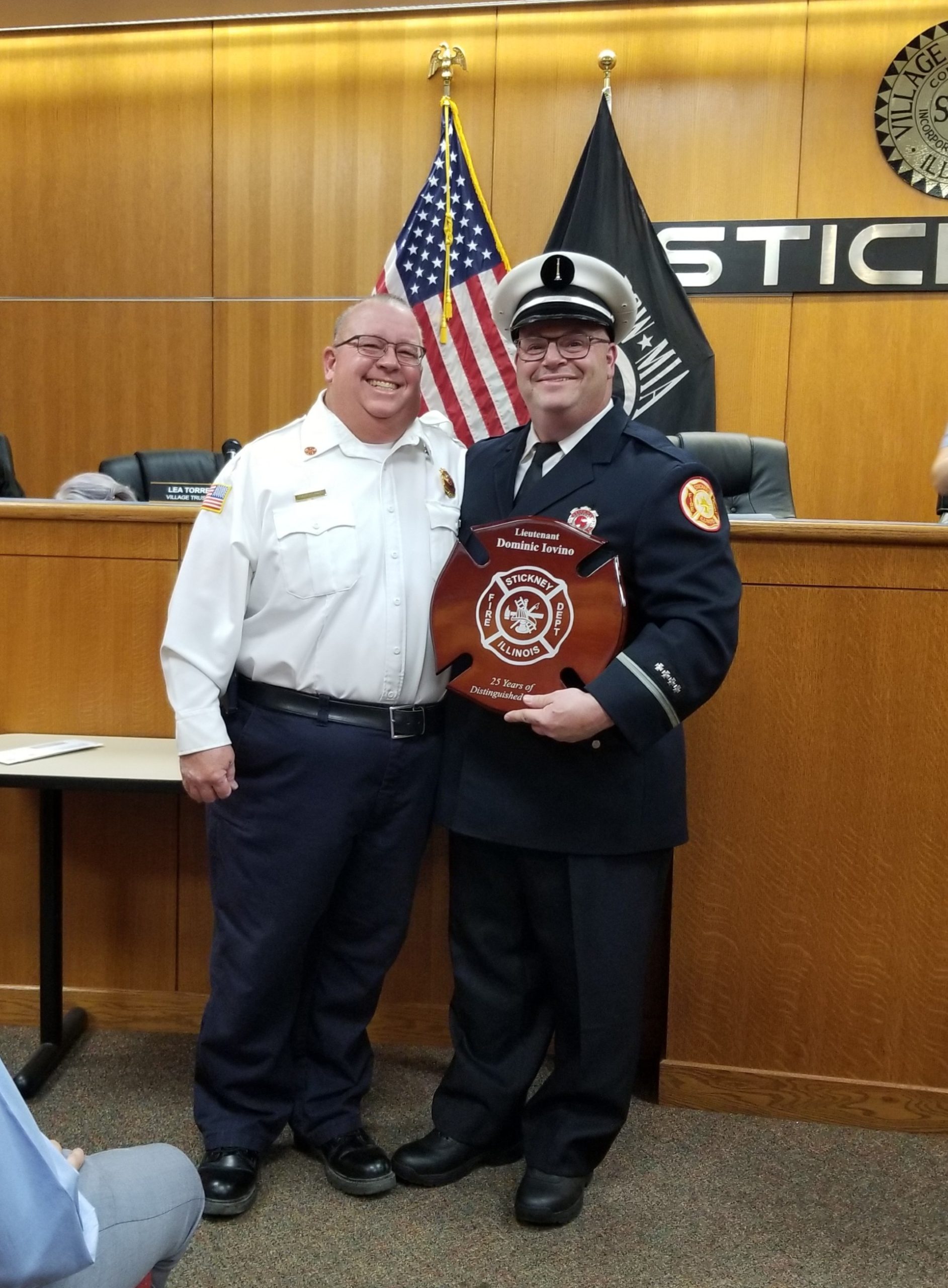 Stickney honors firefighters for service, cooking skills - Desplaines ...
